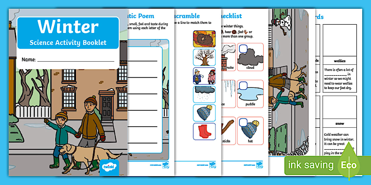 KS1 Winter Themed Science Booklet (Teacher-Made) - Twinkl