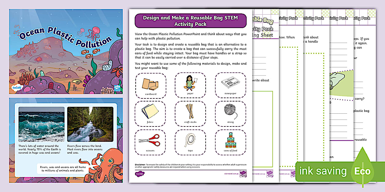 Design and Make a Reusable Bag STEM Activity Pack - Twinkl