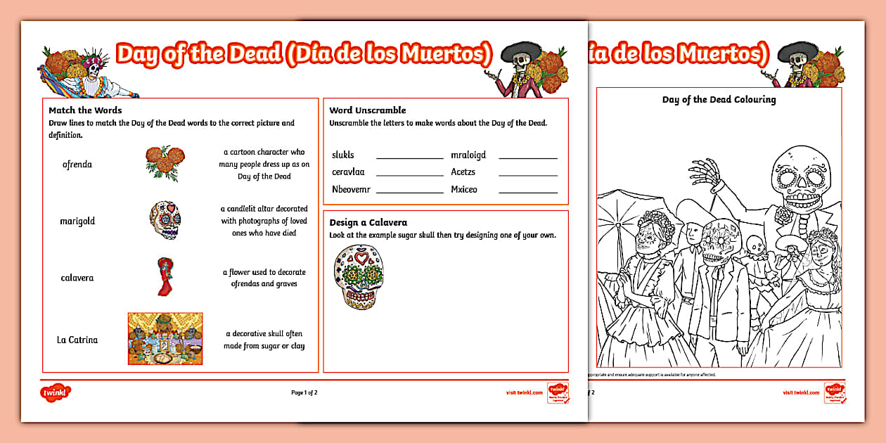 KS2 Day of the Dead Boredom Buster (Teacher-Made) - Twinkl