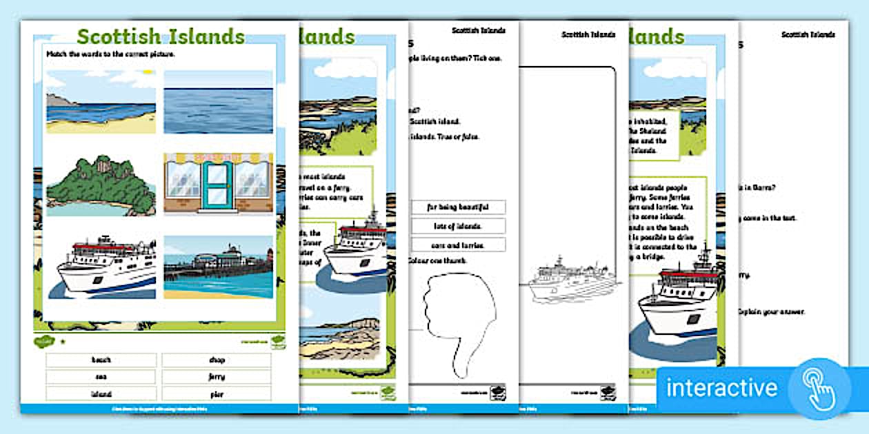 Interactive Scottish Islands Reading Task – Downloadable PDF