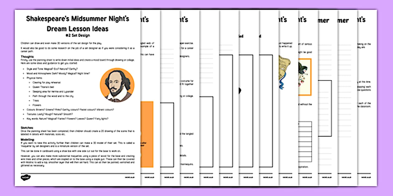 A Midsummer Night's Dream Lesson Plan Ideas and Resources