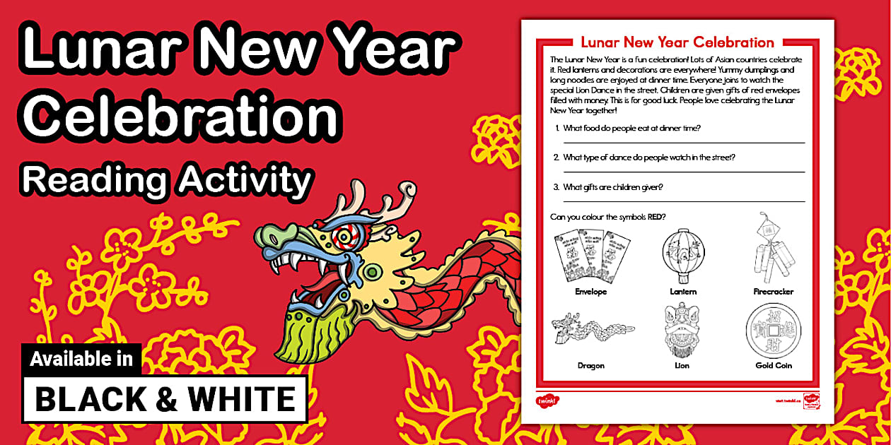 Lunar New Year Celebration EYES Reading Activity