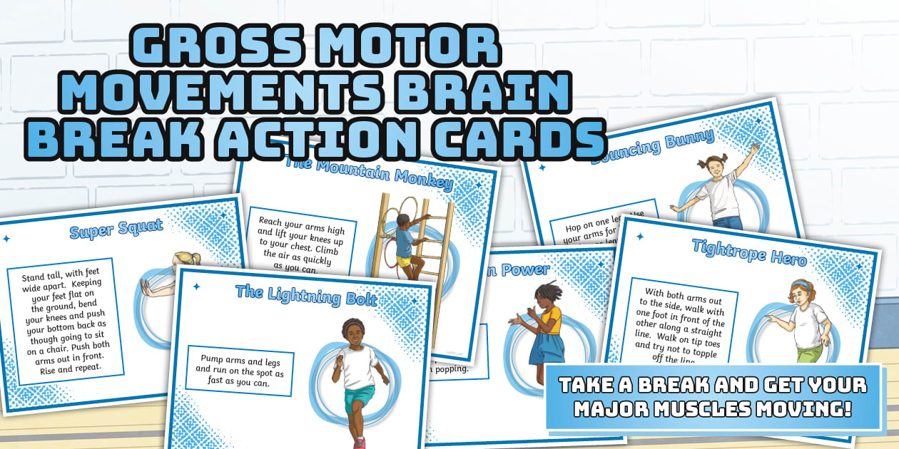 Gross Motor Movements Brain Break Action Cards