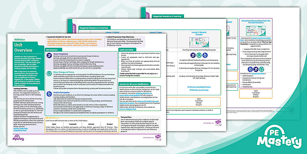 Year 5 Athletics Unit Overview (teacher made) - Twinkl