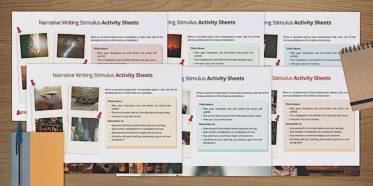 Narrative Writing Stimulus Activity Sheets - Twinkl