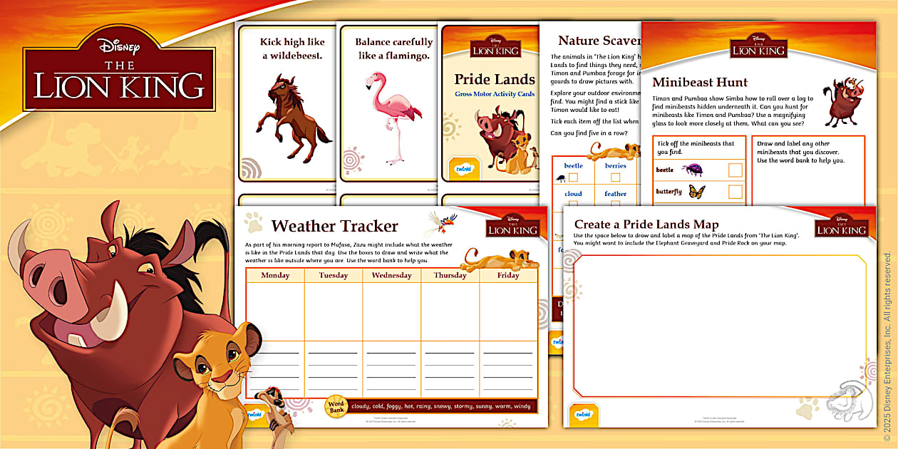 The Lion King: Outdoor Exploration Activity Pack