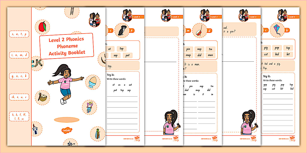 Level 2 Phonics Phoneme Booklet (teacher made) - Twinkl