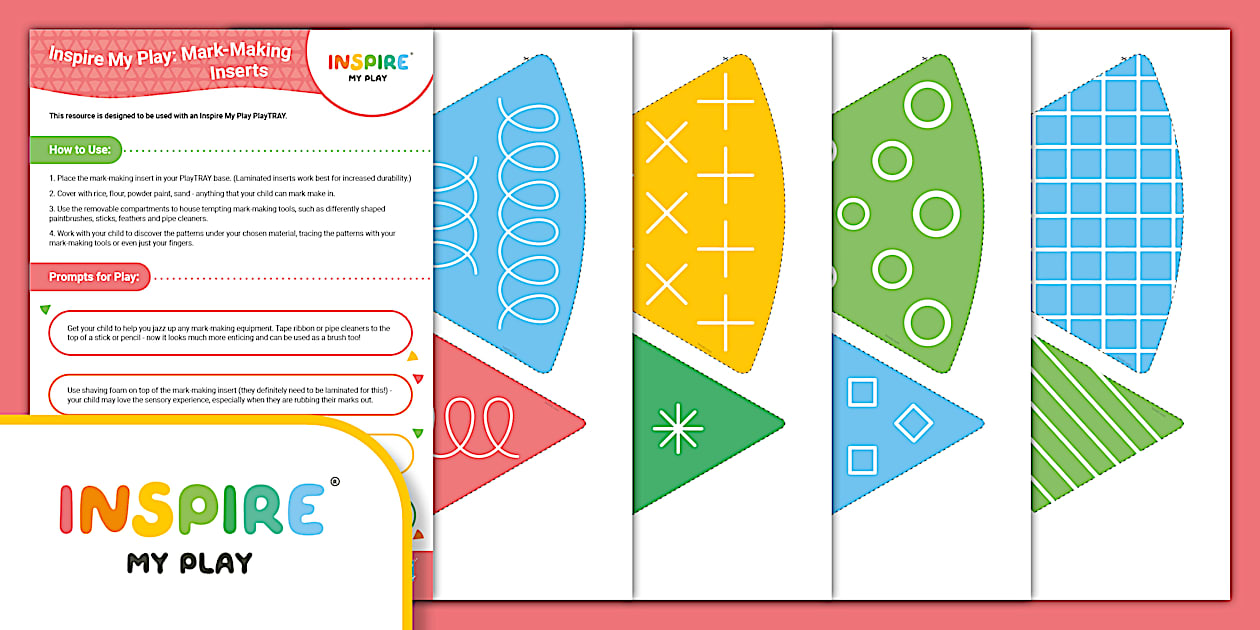 Inspire My Play: Mark-Making Inserts (teacher made) - Twinkl