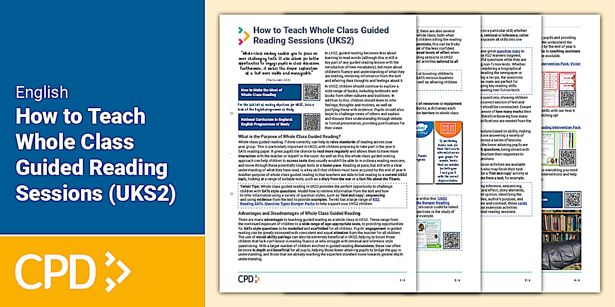 How to Teach Whole Class Guided Reading Sessions (UKS2)