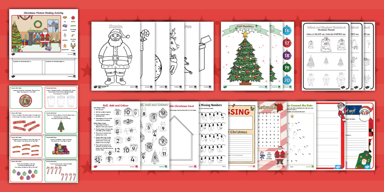 Key Stage 1- Christmas Activity Pack - Year 1 and 2 - Twinkl