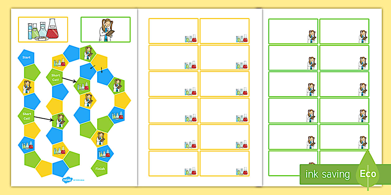 Science-Themed Editable Board Game (teacher made) - Twinkl