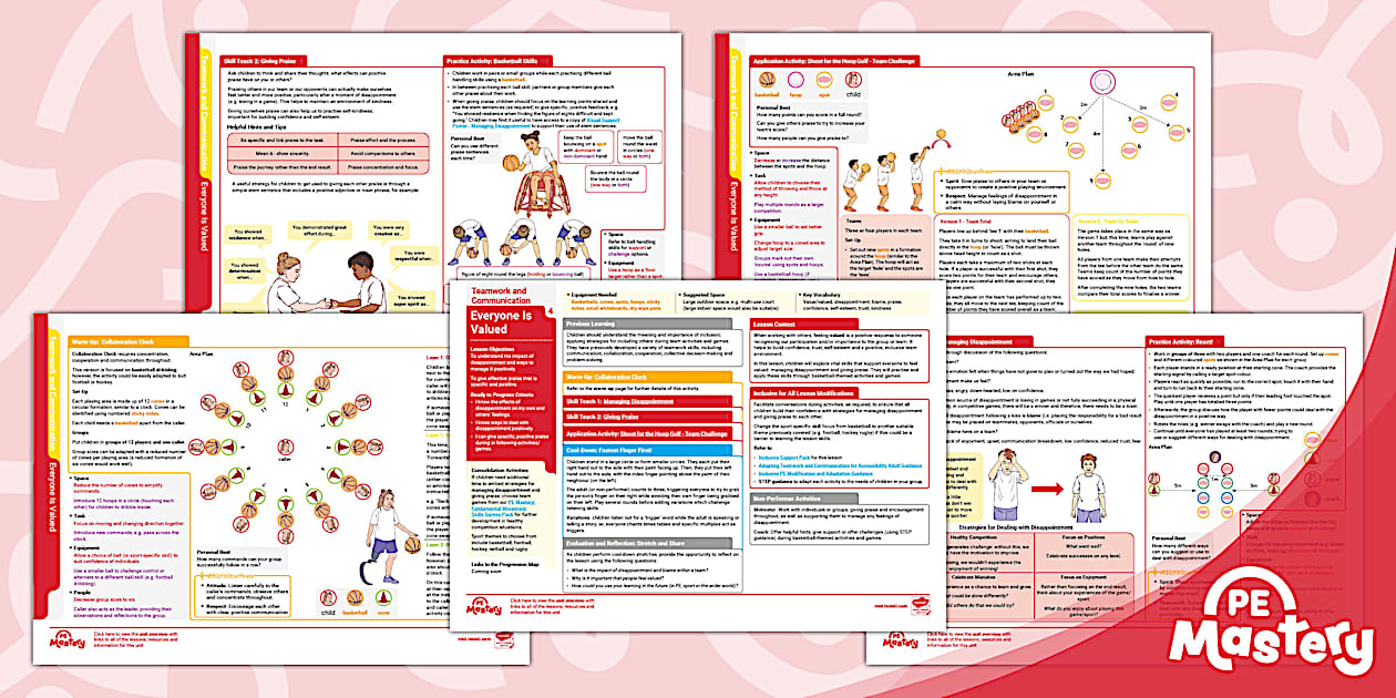 PE Mastery: UKS2 Teamwork & Communication L4-Everyone Valued