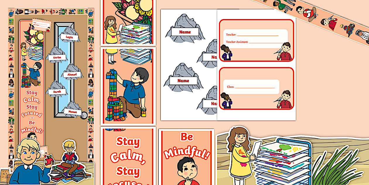 Mindfulness Themed Door Display (Teacher-Made) - Twinkl