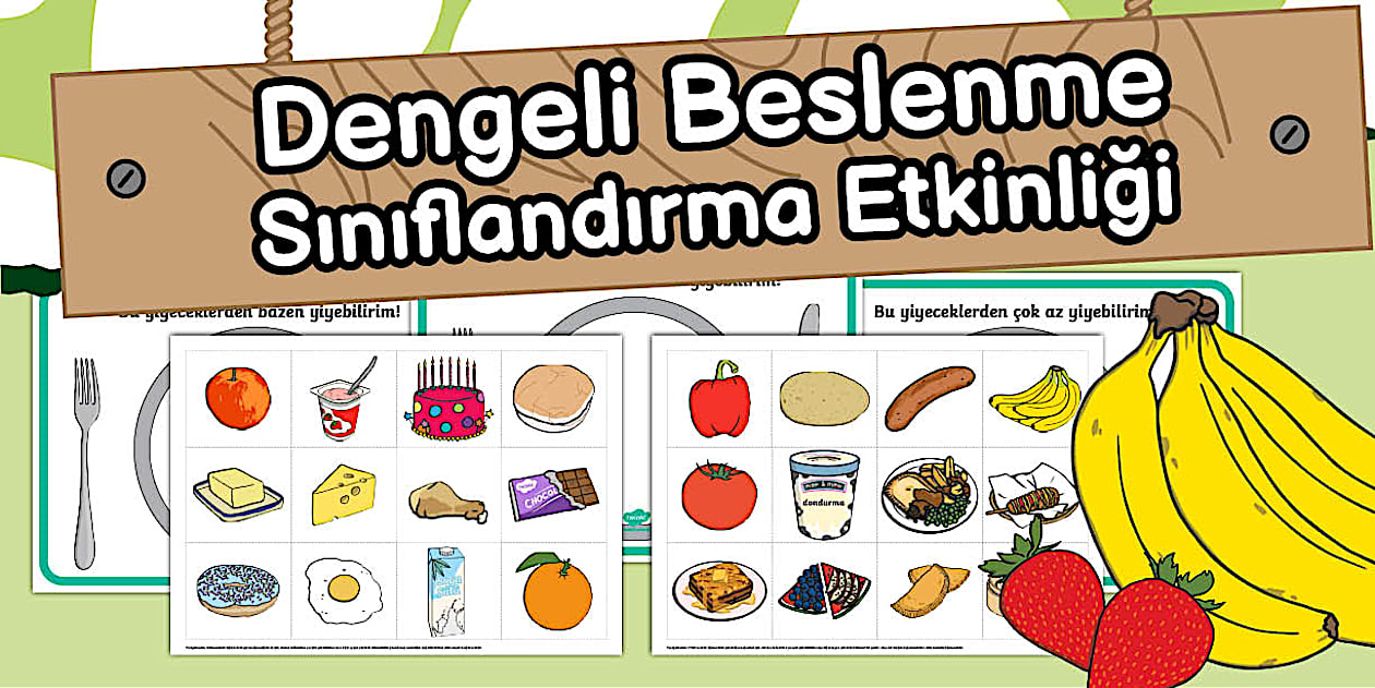Dengeli Beslenme | Sınıflandırma Etkinliği-Twinkl