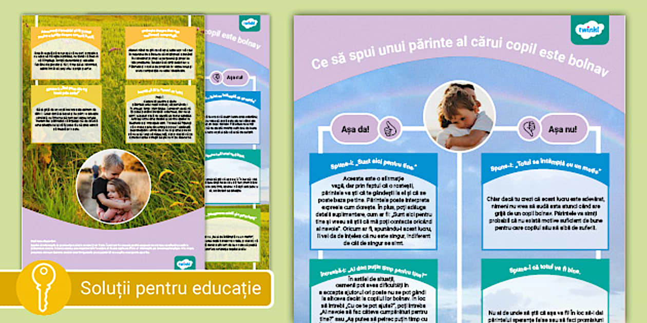 Ce să spui unui părinte al cărui copil este bolnav