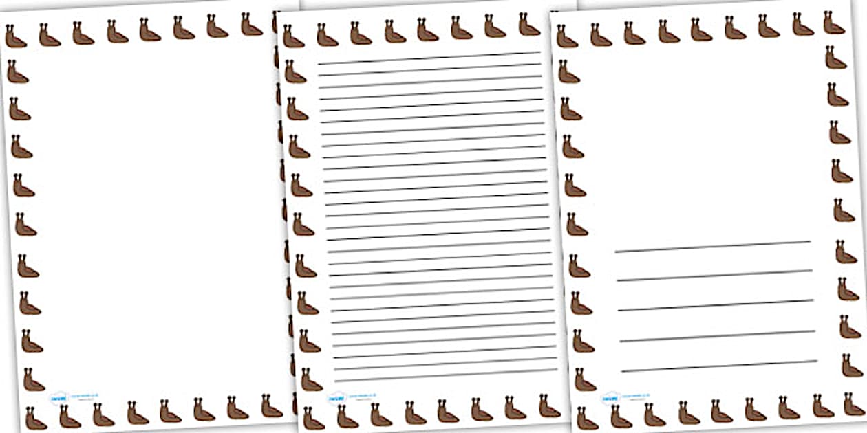 Editable Slug Full Page Borders (teacher made) - Twinkl