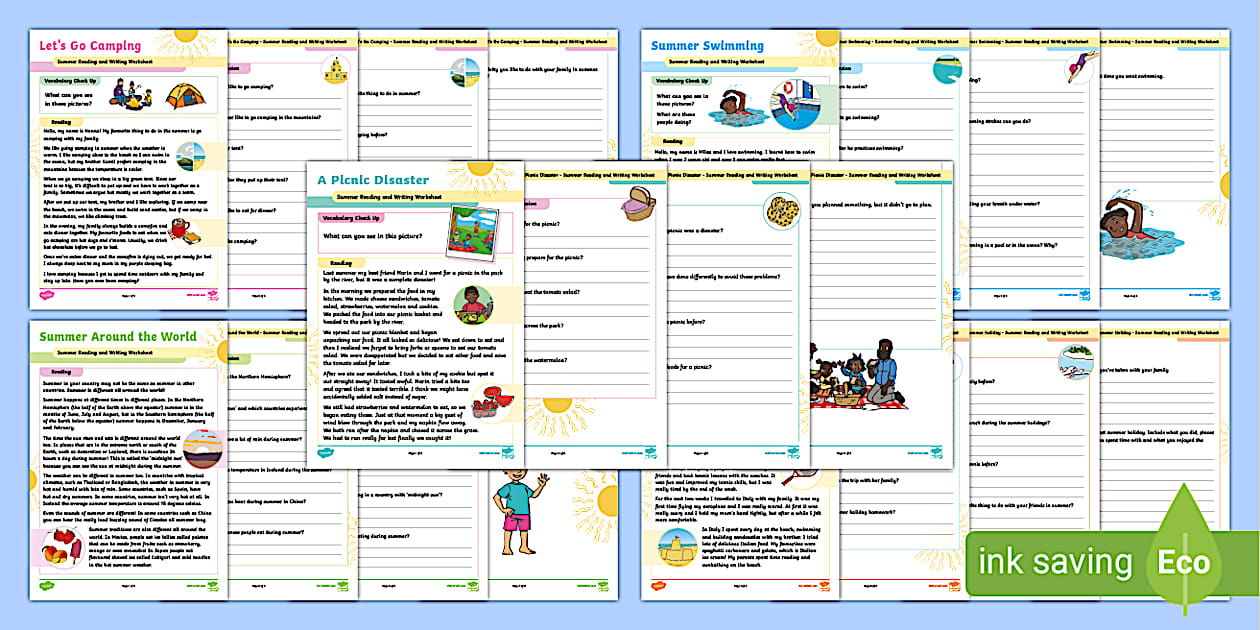 ESL Summer Reading and Writing Pack (teacher made) - Twinkl