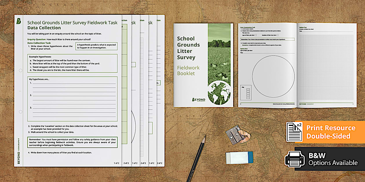 School Grounds Litter Survey Fieldwork Booklet | Beyond