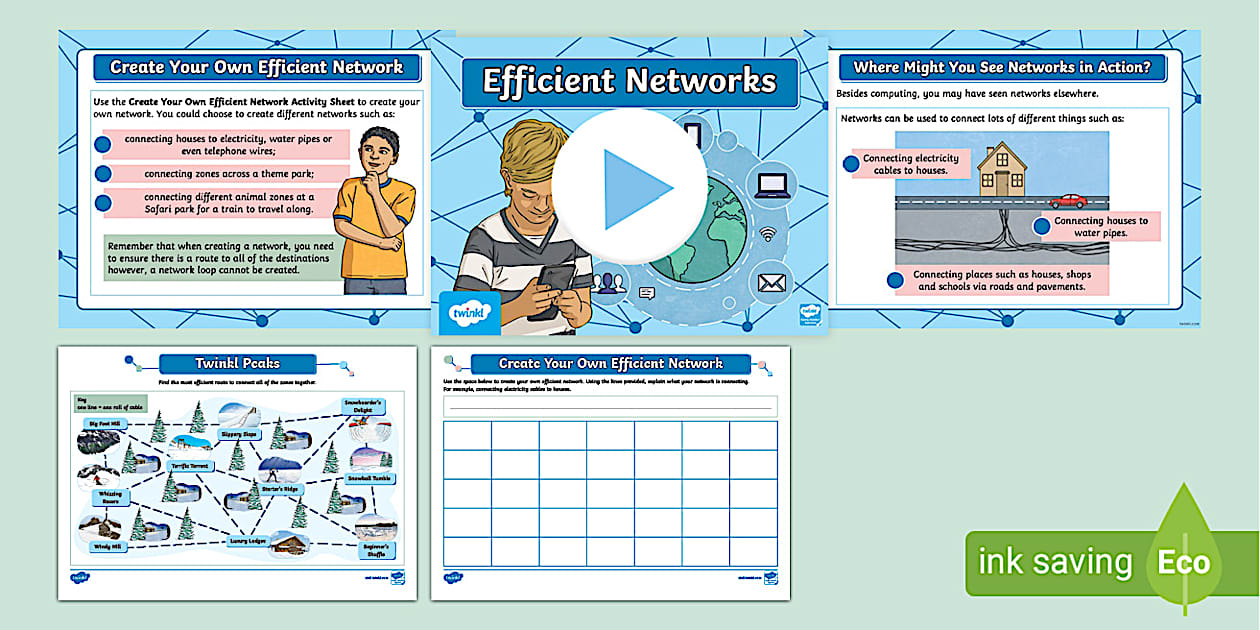 Efficient Networks Activity - KS2 (teacher made) - Twinkl