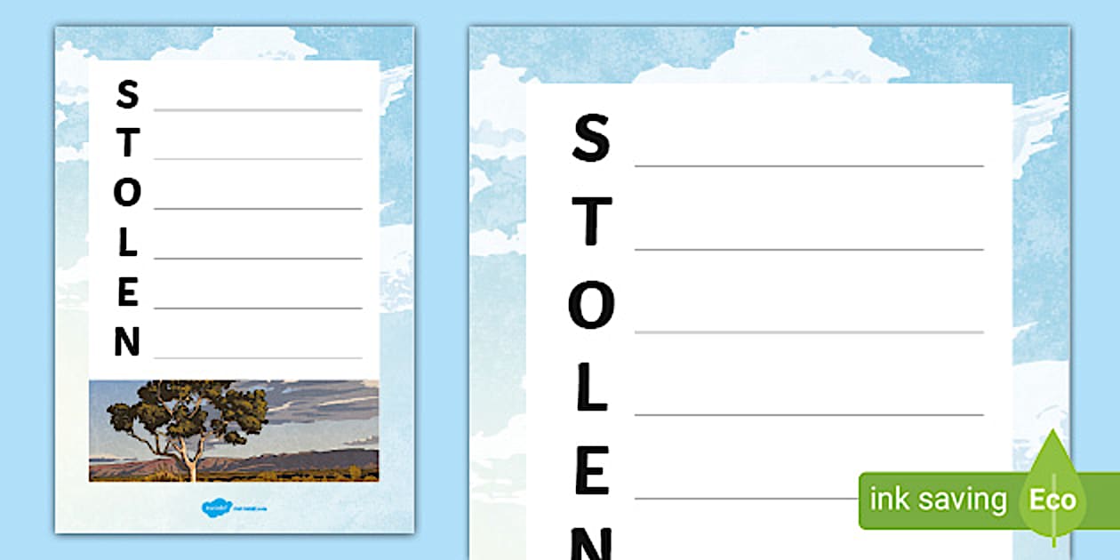 Stolen Generations Acrostic Poem | National Sorry Day