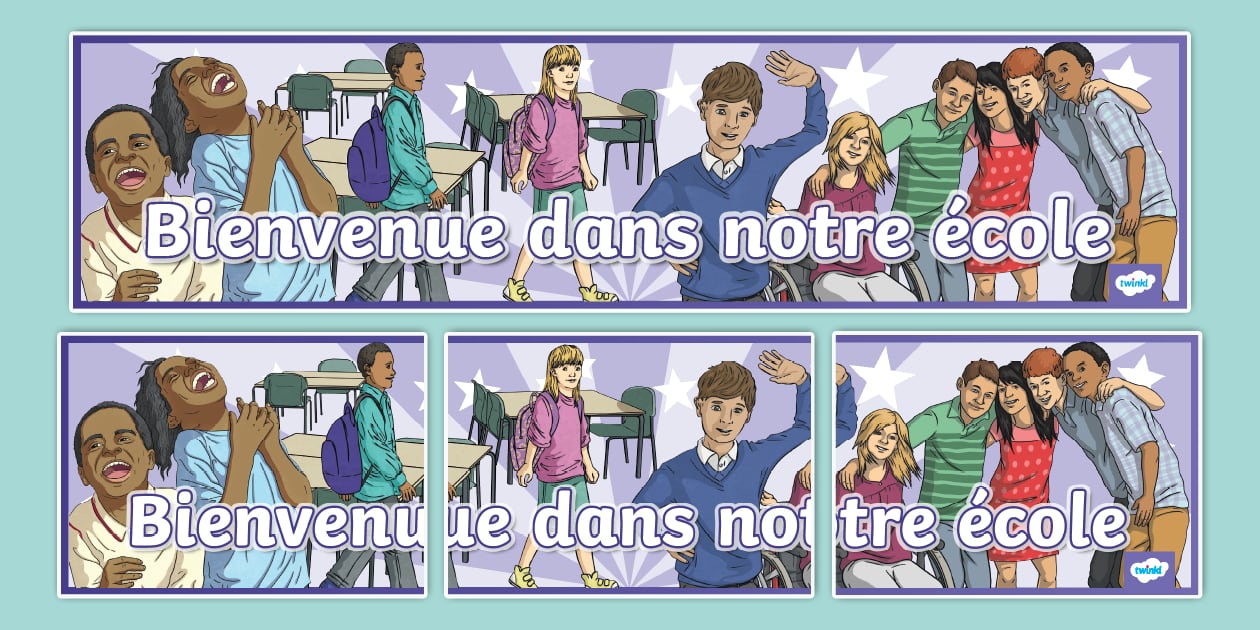 Bannière : Bienvenue dans notre école - Twinkl