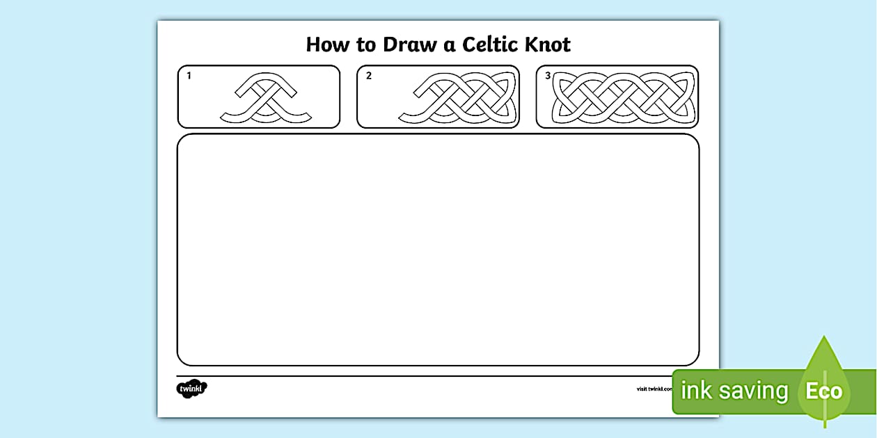 How to Draw a Celtic Knot Easy | Twinkl | Drawing | KS1