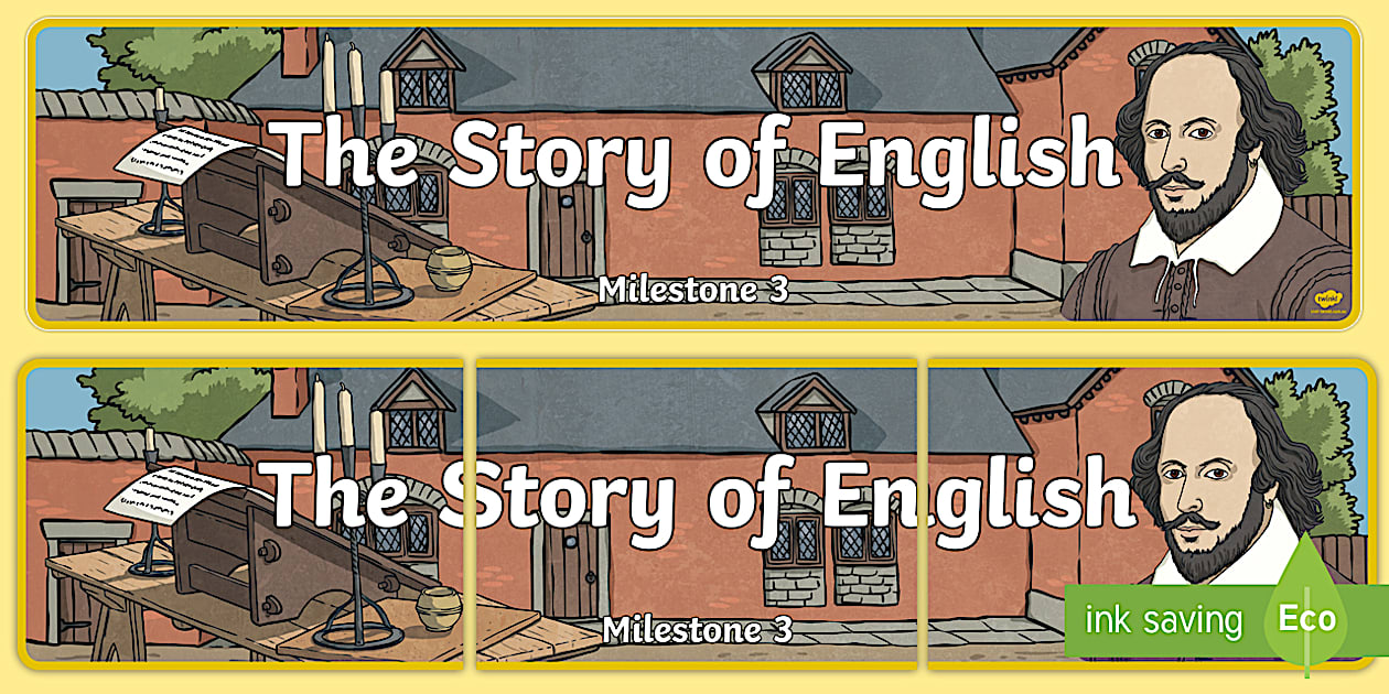 IPC - Milestone 3 - The Story of English Banner - Twinkl