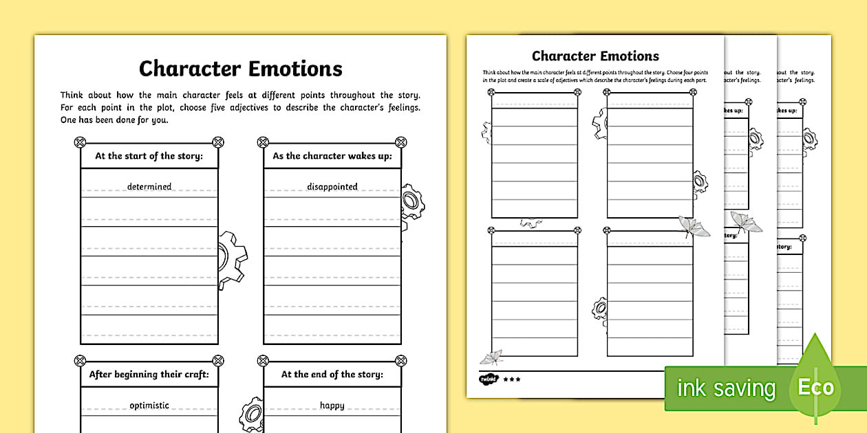 Editable Character Emotions Differentiated Worksheets to Support ...