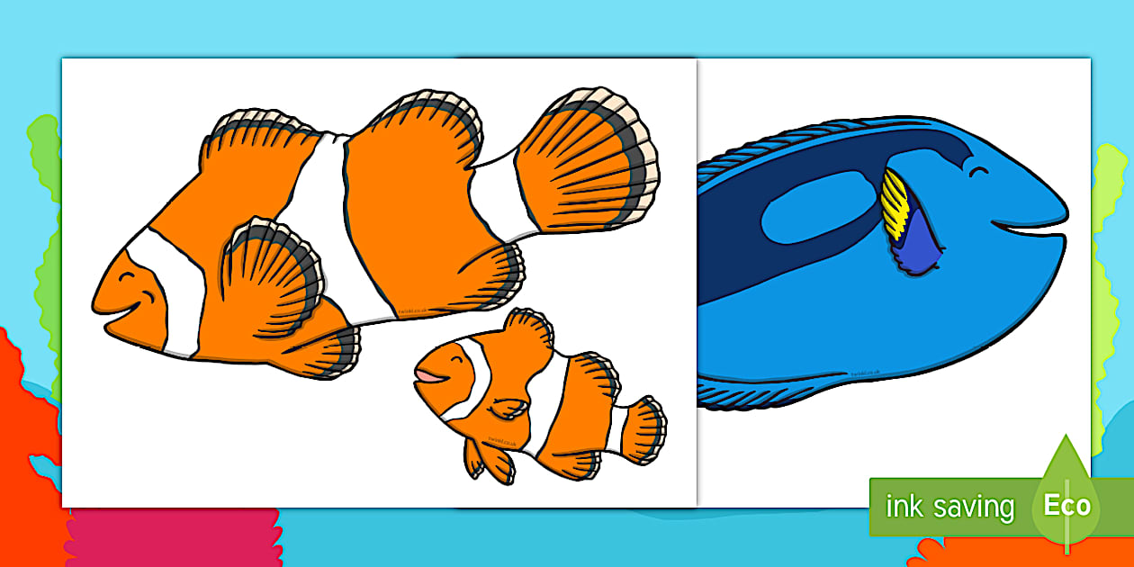 Black and White Under the Sea Adventure Extra Large Display Cut Outs