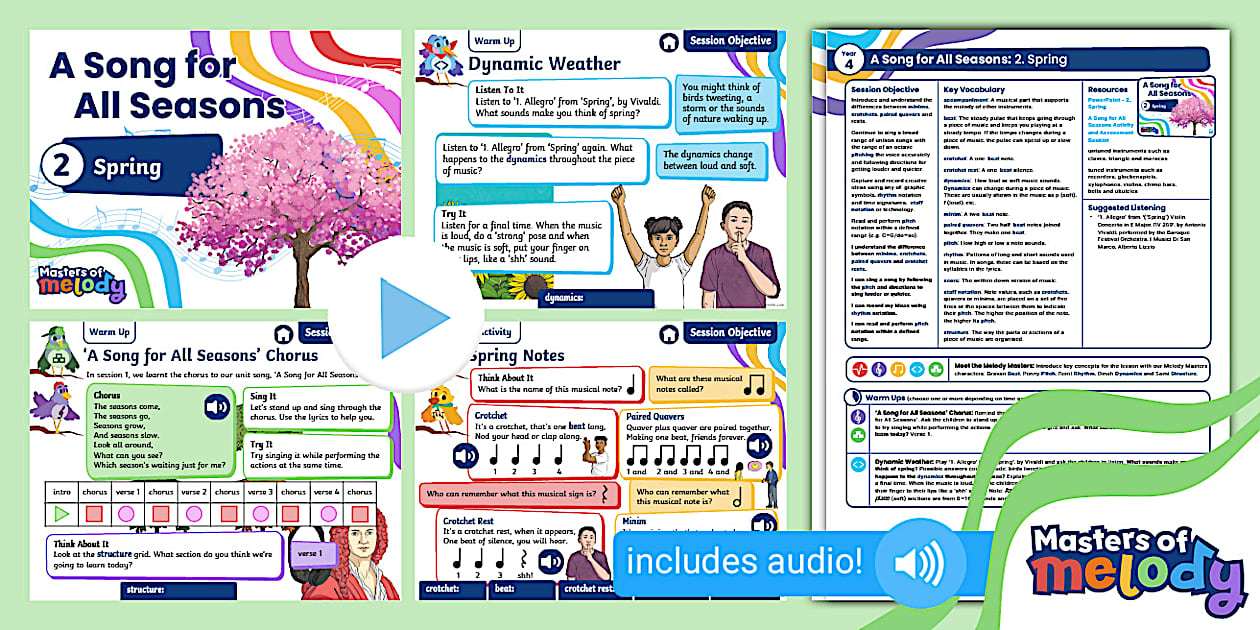 👉 Year 4 A Song for All Seasons - Session 2