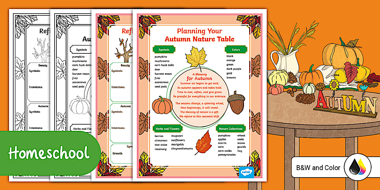 Planning Your Autumn Nature Table (teacher made) - Twinkl