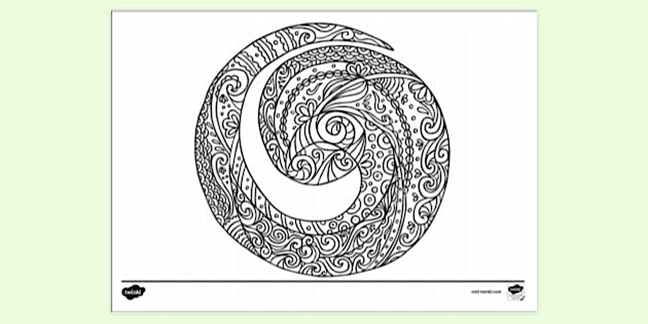 Cool Design Colouring Page (teacher made) - Twinkl