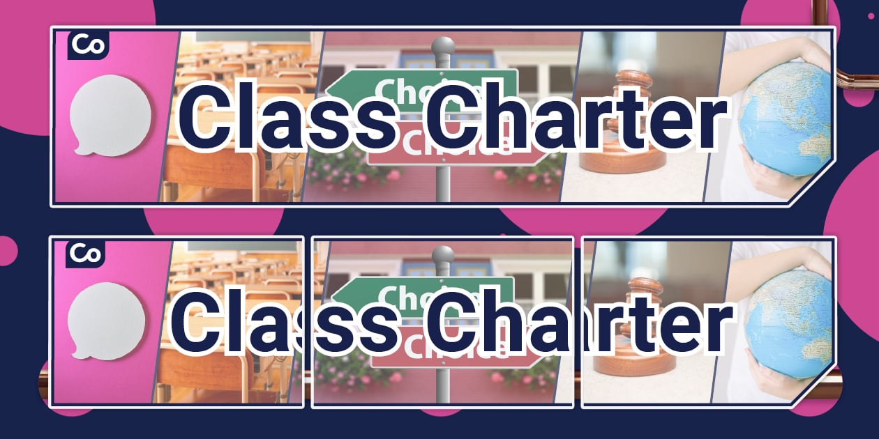 Class Charter: Secondary Classroom Display Banner - Twinkl