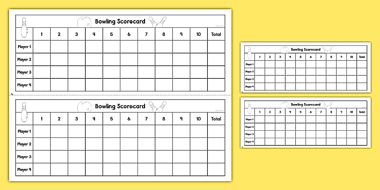 Bowling Alley Dramatic Play Scorecards (teacher made)