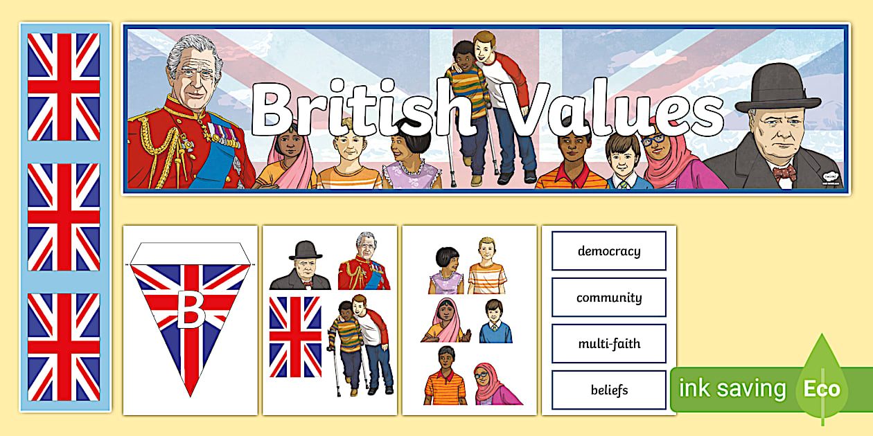 Cursive British Values Display Pack - Twinkl