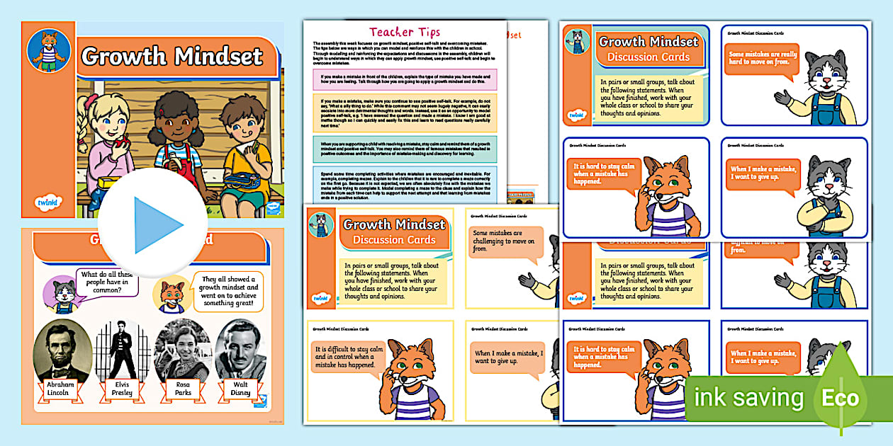 Growth Mindset Whole-School Assembly and Discussion Pack
