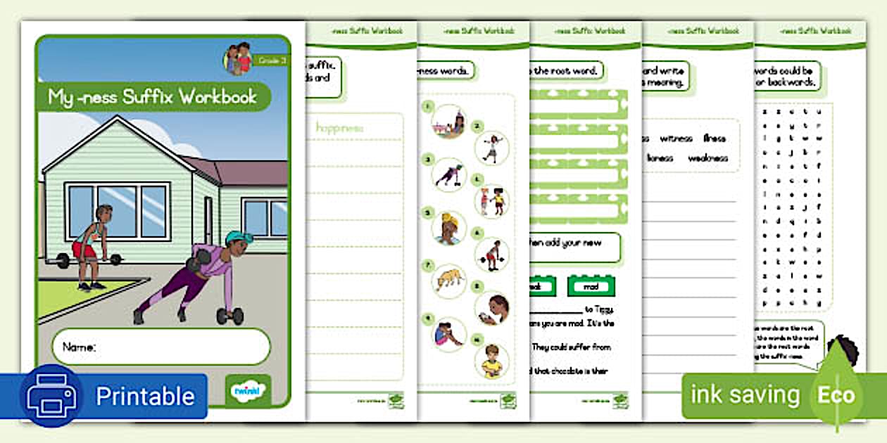 Grade 3 Phonics: -ness suffix Workbook (l'enseignant a fait)
