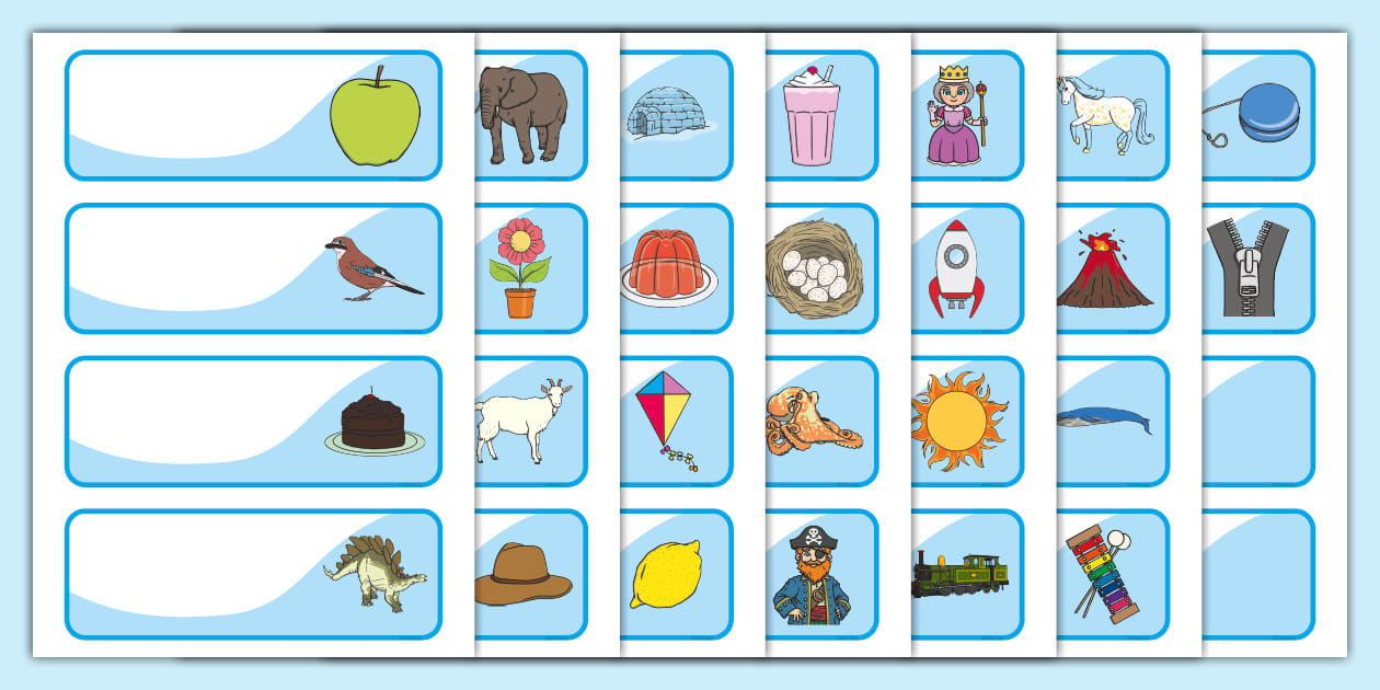 Editable Drawer - Peg - Name Labels (Set 1) - Blue - Twinkl