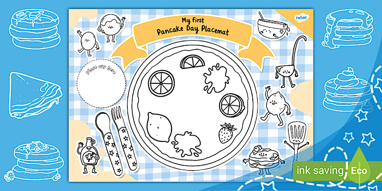 My First Pancake Day Placemat (teacher made) - Twinkl