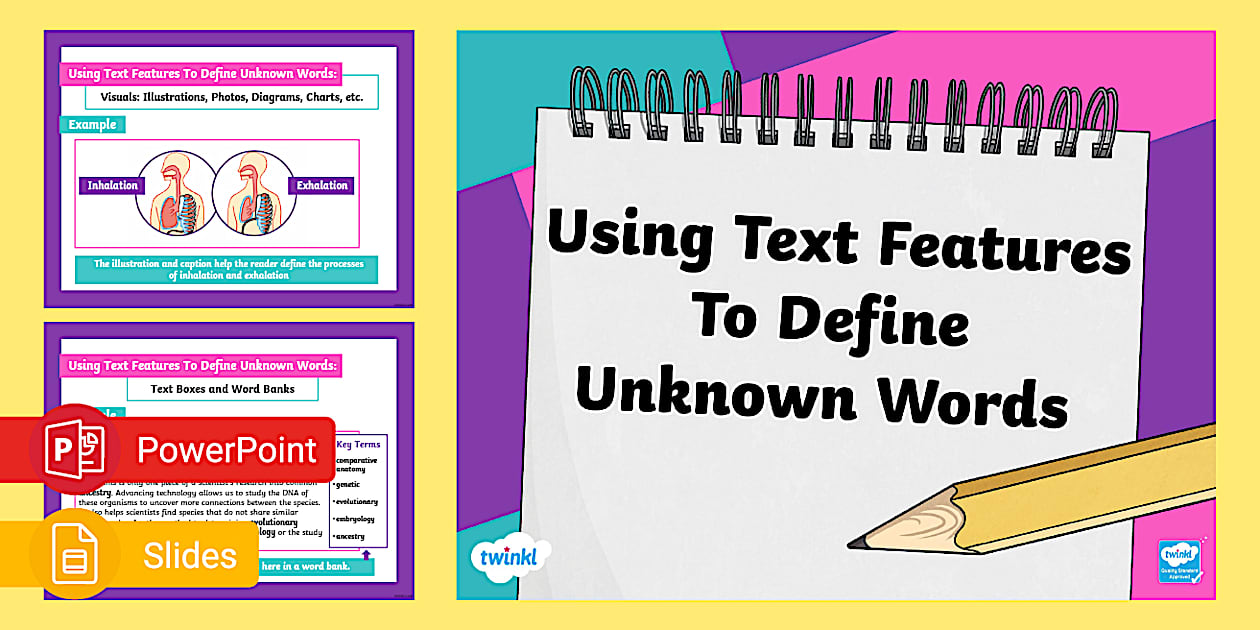 Using Txt Features To Define Words PowerPoint & Slides