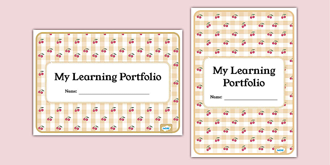 Checkered Charm Portfolio Editable Covers (teacher made)