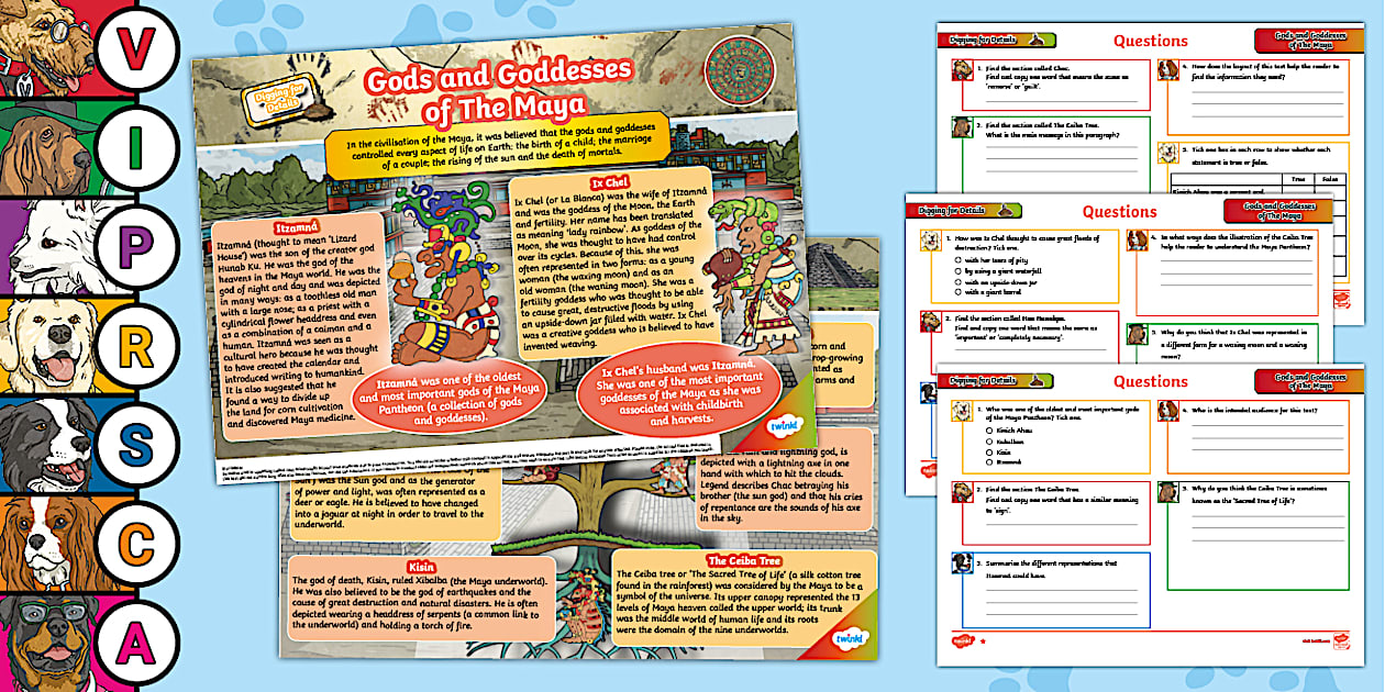 Maya Gods & Goddesses Infographic | Kukulkan God | UKS2