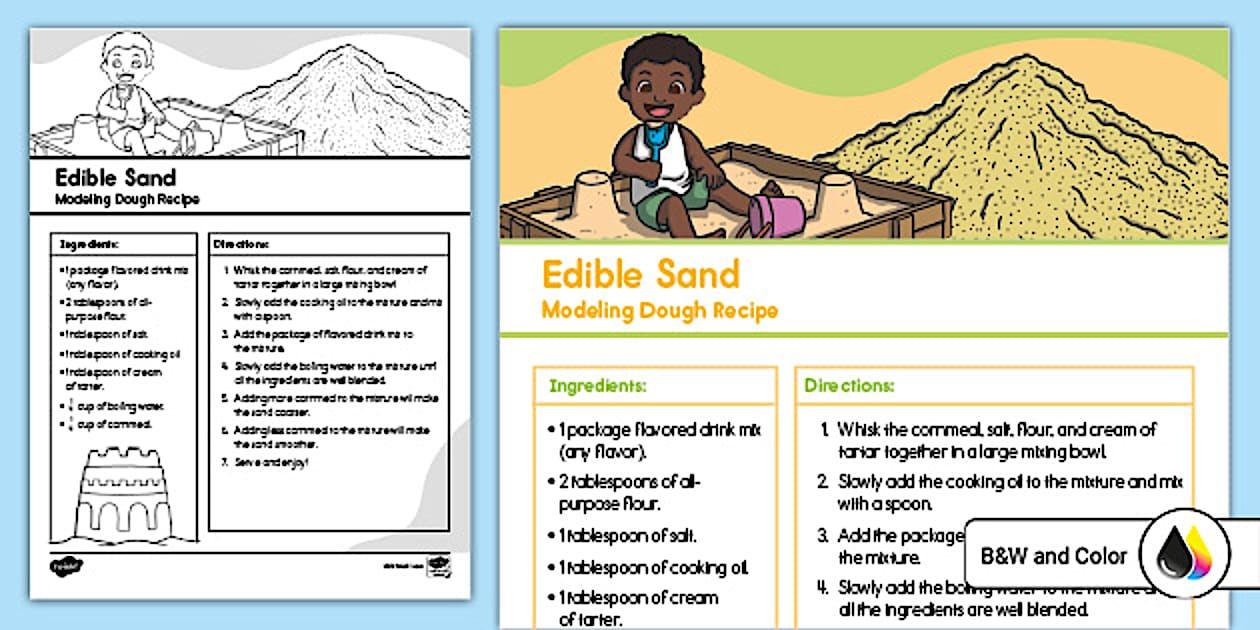 Printable Edible Sand Recipe for Kids | Twinkl USA - Twinkl