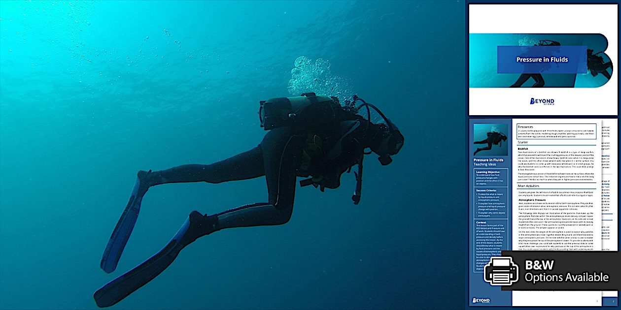 KS3 Motion and Pressure: Pressure in Fluids Lesson Pack