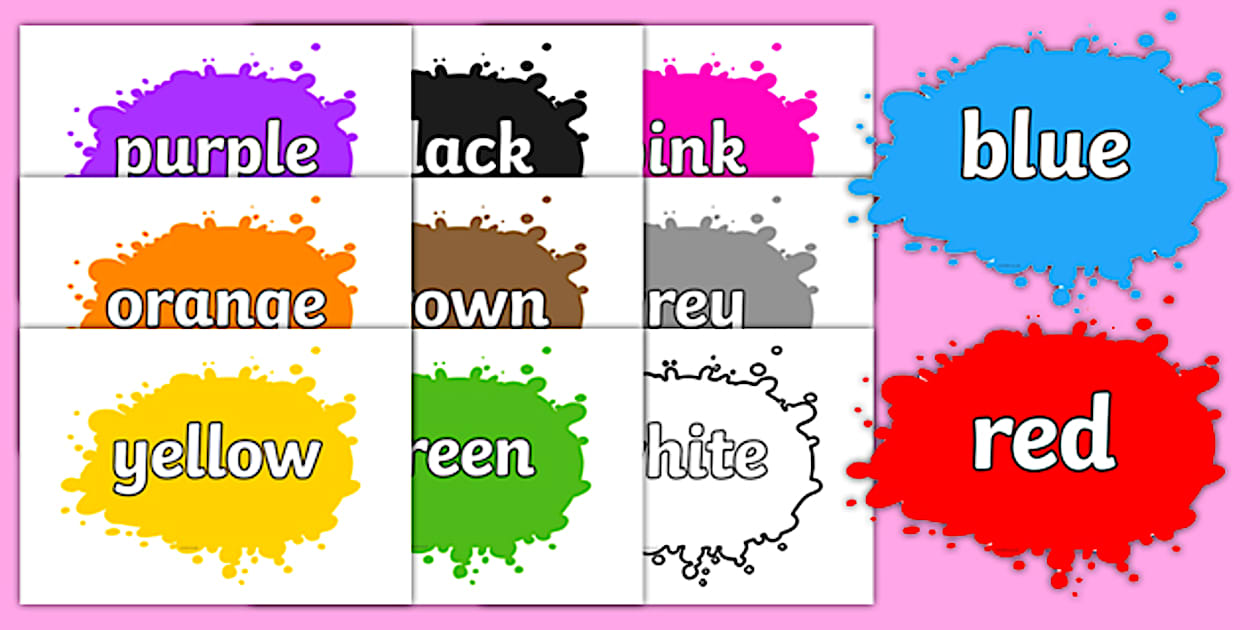 Colour Name Splats - Art - Display Resources - Twinkl