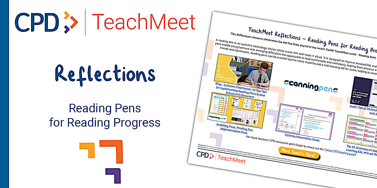 TeachMeet Reflections - Reading Pens for Reading Progress