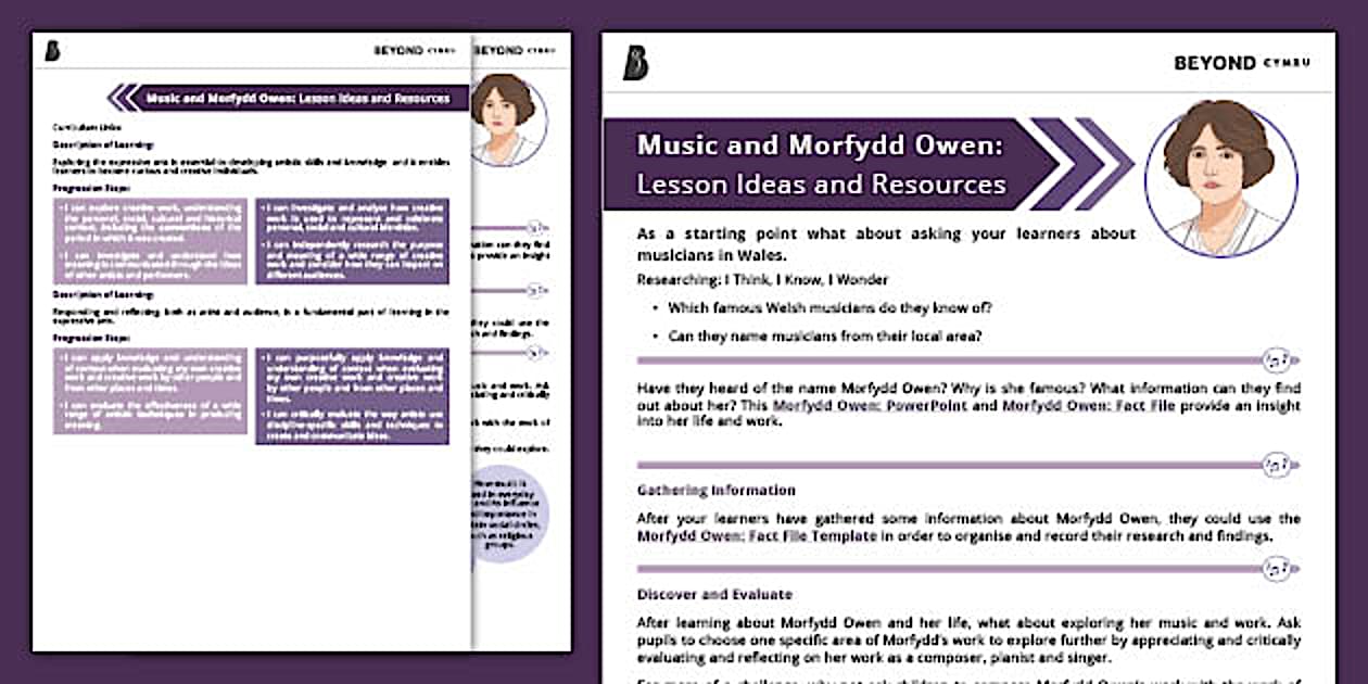 Music and Morfydd Owen: Lesson Ideas and Resources - Twinkl