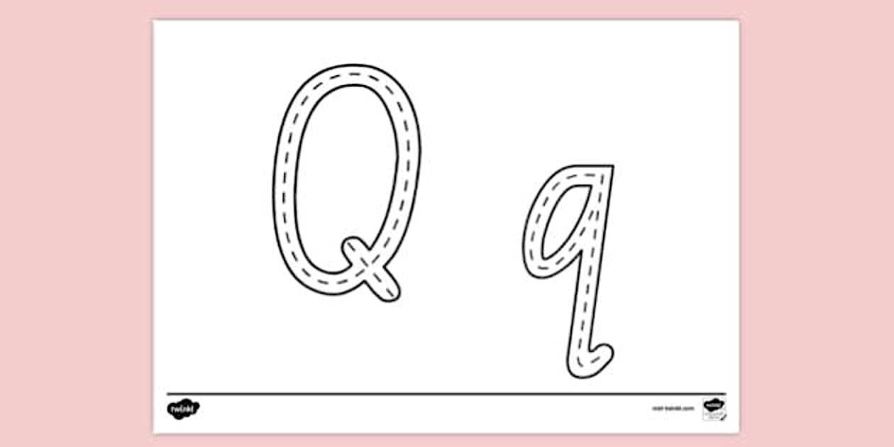 Free Printable Letter Q Colouring Sheet - Twinkl