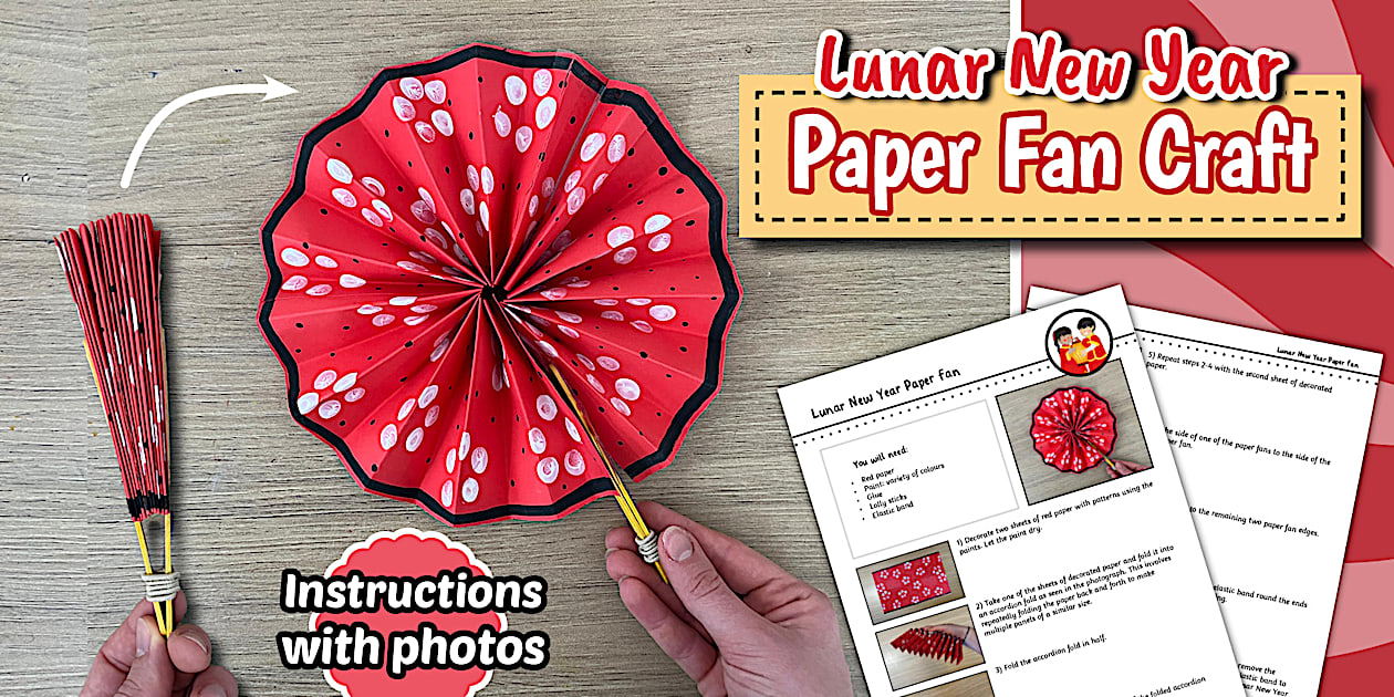 DIY Decorative Fan for Lunar New Year