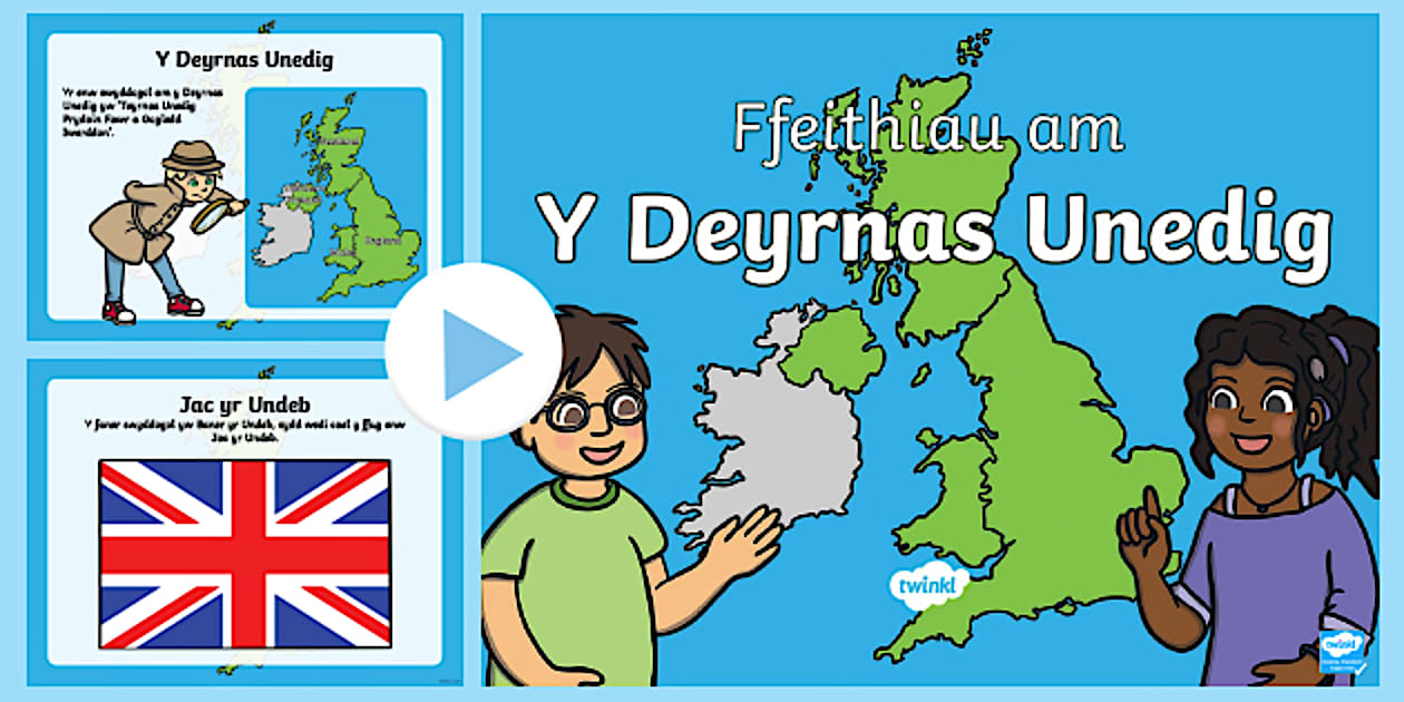 Pŵerbwynt Ffeithiau am y DU (teacher made) - Twinkl